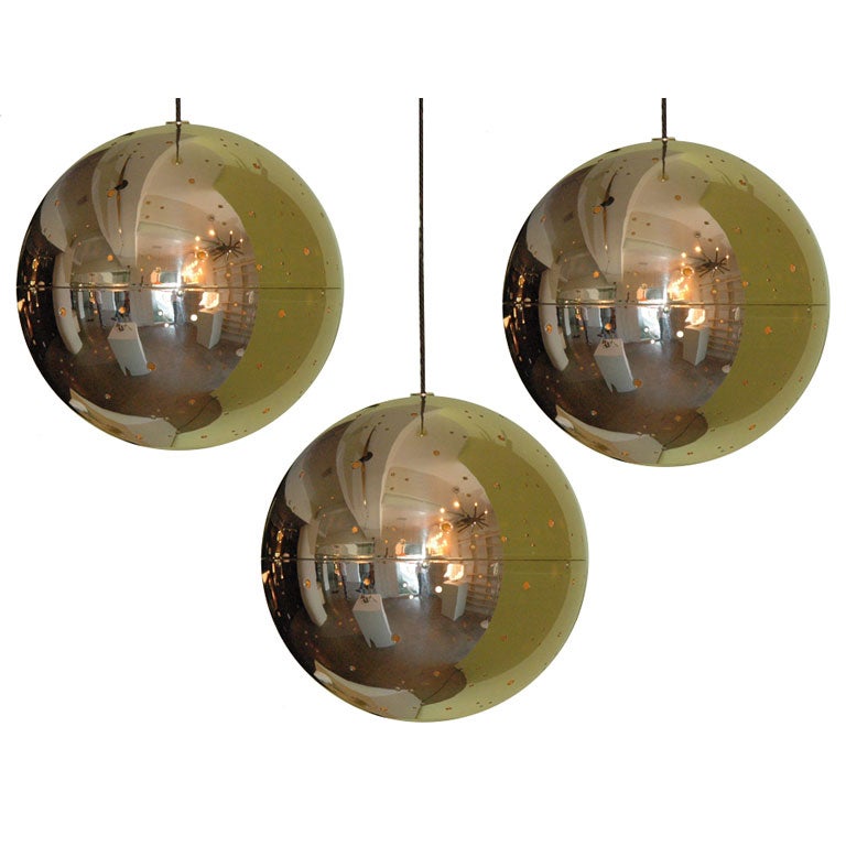 Perforated Globes in Brass at 1stDibs