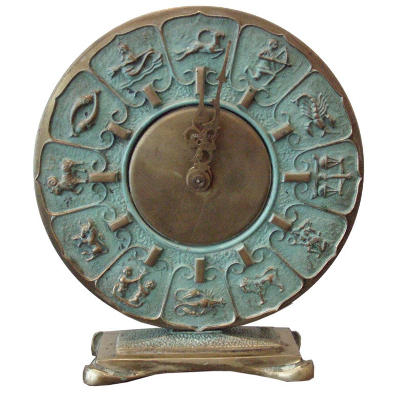 Zodiac Desk Clock at 1stDibs