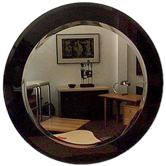 Silvered Wall Mirror on Smoked Glass background at 1stDibs