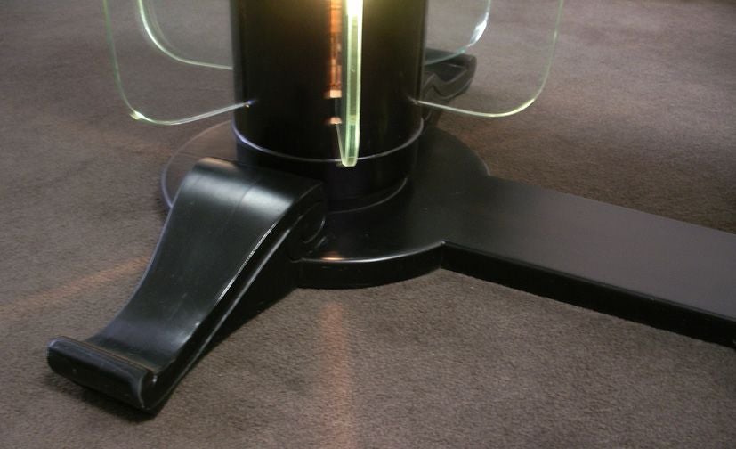 Streamline Moderne 1930s Illuminated Glass and Wood Table/Desk For Sale ...