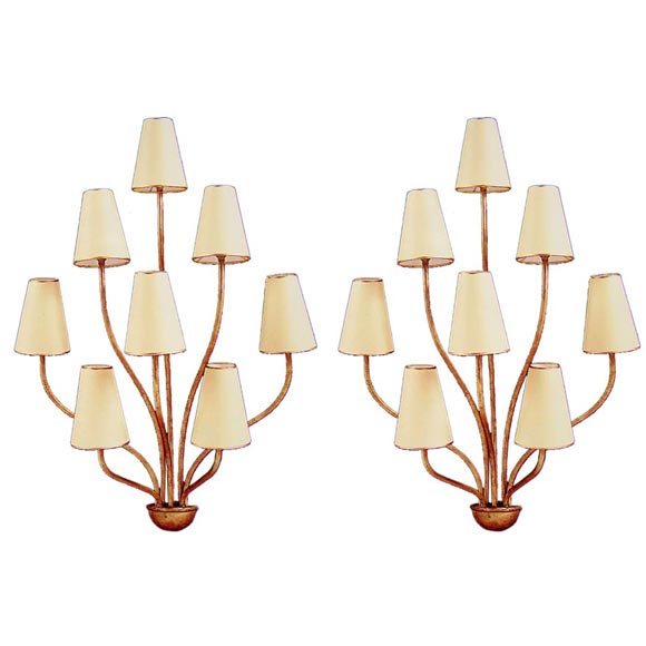 A pair of Jean Royere sconces at 1stDibs
