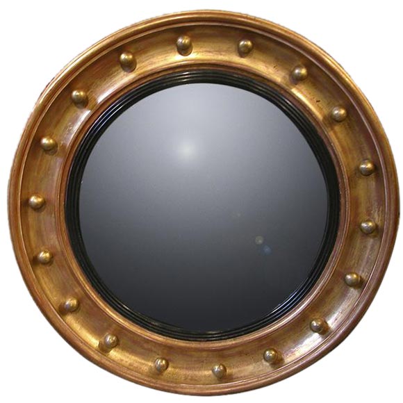 Giltwood Bullseye Mirror at 1stDibs
