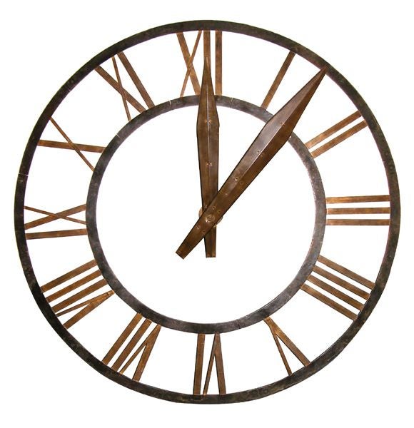 French Iron Clock Tower Dial at 1stDibs