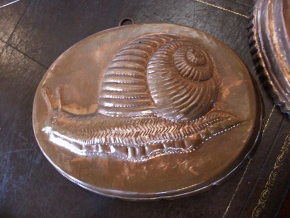 Antique Snail Copper Mold at 1stDibs