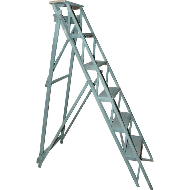 Painted Country Ladder For Sale at 1stDibs
