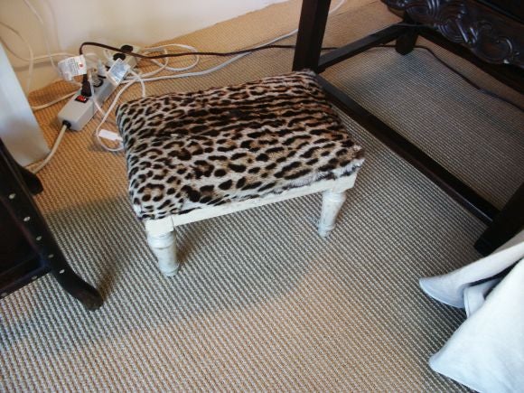 Leopard Foot Stool at 1stDibs
