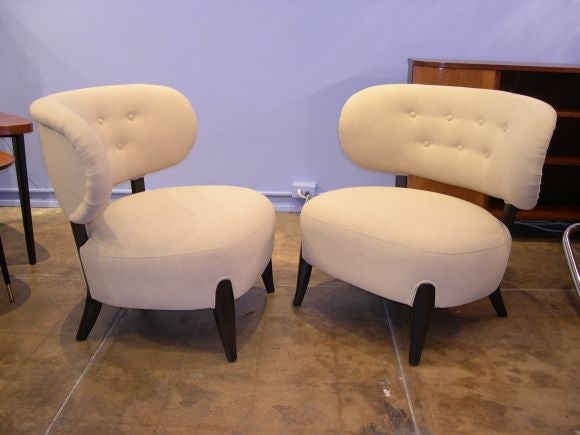 Pair of Swedish Crescent Moon Chairs at 1stDibs