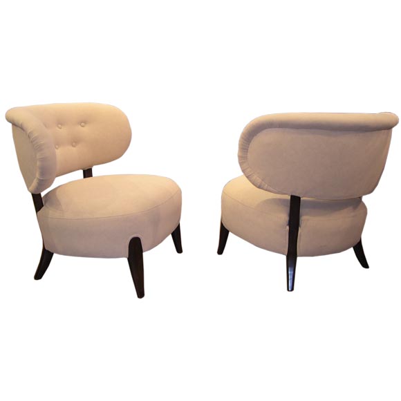 Pair of Swedish Crescent Moon Chairs at 1stDibs