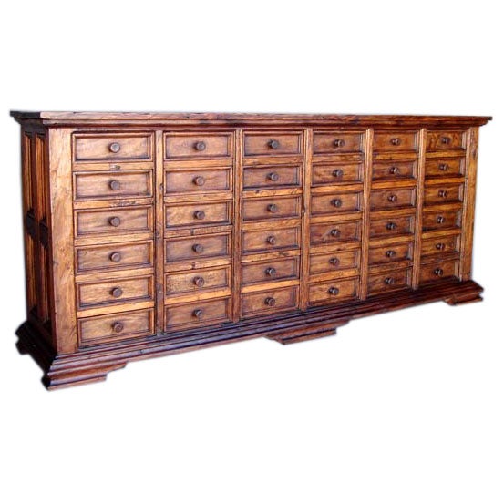 36 Drawer Pharmacy Cabinet at 1stDibs