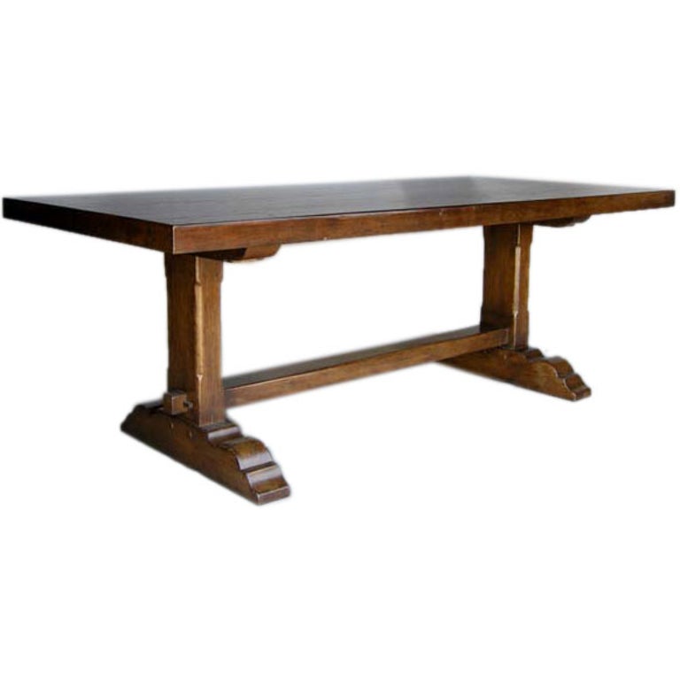 Custom Trestle Table For Sale at 1stDibs