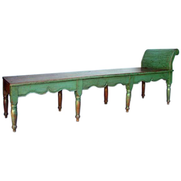 Rolled Arm Bench at 1stDibs