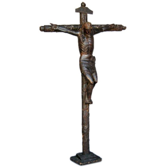Early 18th Century Wooden Crucifix at 1stDibs