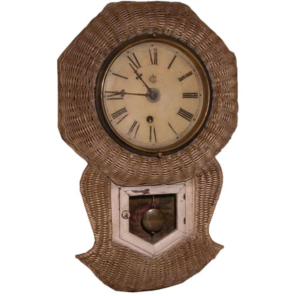 1920's Wicker Clock at 1stDibs