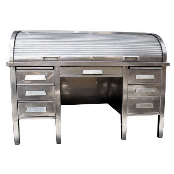 Steelcase Roll-Top Desk at 1stDibs