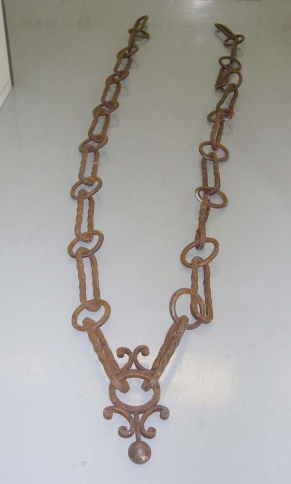 Massive 19th century wrought iron chain at 1stDibs