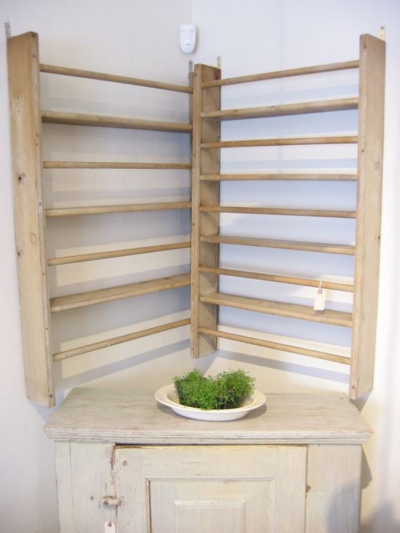 Swedish Corner Plate Racks at 1stDibs