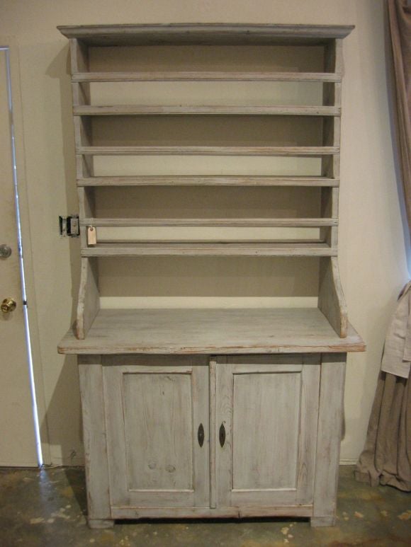 Swedish Cabinet with Plate Rack at 1stDibs