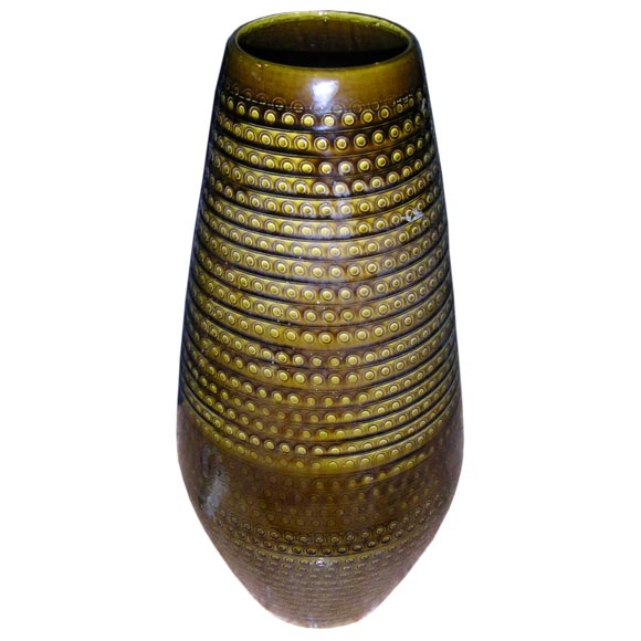Large West German Ceramic Vase at 1stDibs