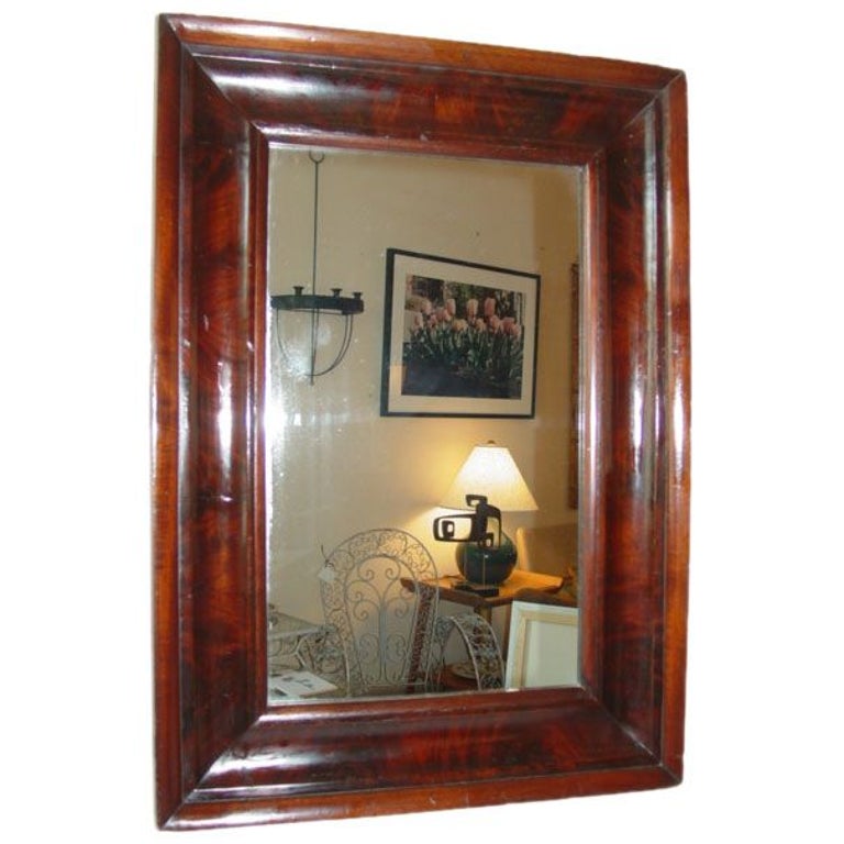 Mahogany 19th century American Ogee Mirror at 1stDibs