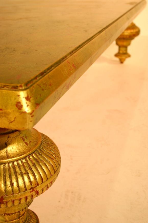 Gold leaf cocktail table by Monteverdi-Young for Danny Thomas at 1stDibs