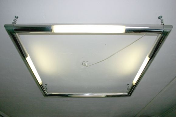 Italian aluminum ceiling light by Pace at 1stDibs