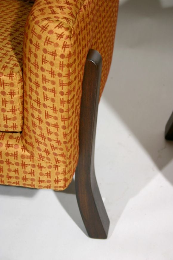 Asian modernist rounded lounge chairs at 1stDibs