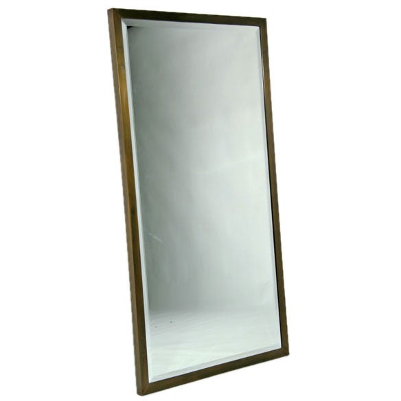 Bronze finish hanging mirror at 1stDibs