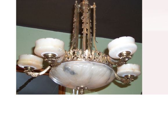 ALABASTER CHANDELIER For Sale at 1stDibs