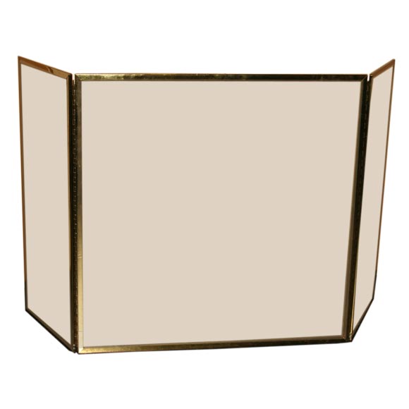 Glass Fireplace Screen / Karl Springer at 1stDibs