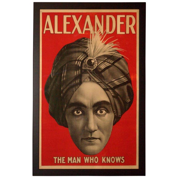 Vintage Linen Backed Poster at 1stDibs