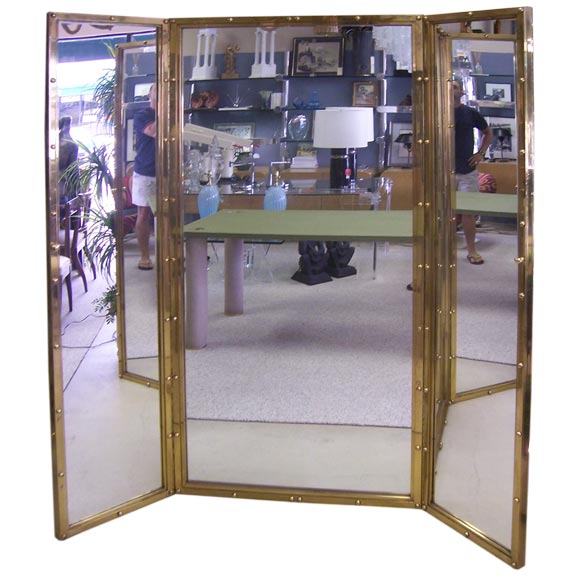 A Three-Panel Dressing Mirror at 1stDibs | three panel mirror, three ...