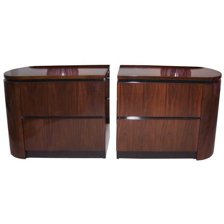 A Pair of Mahogany Night Tables at 1stDibs