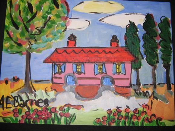 An Original Acrylic on Canvas Painting by A.E. Barnes at 1stDibs