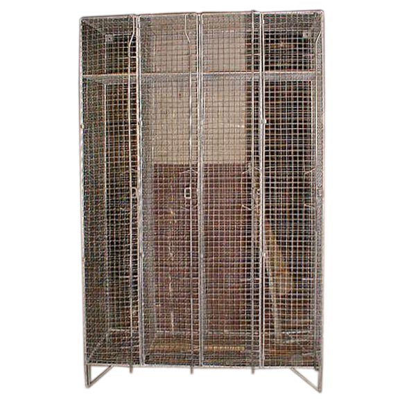 Four Section Wire Locker at 1stDibs