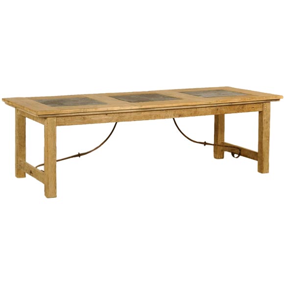 Slate Top Dining Table at 1stDibs