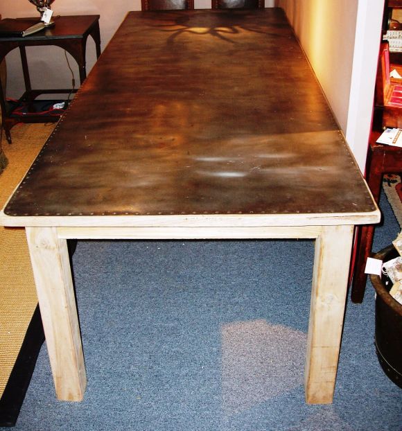 Zinc Top Dining Table at 1stDibs