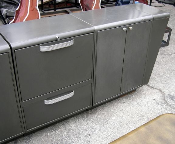 U. S. Navy Modular Painted Steel Desk at 1stDibs | modular steel desk ...