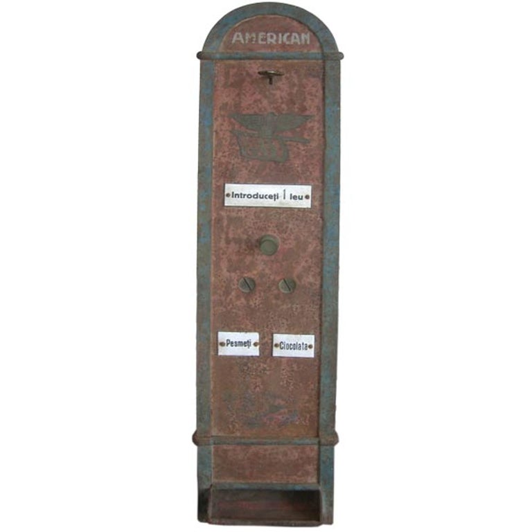 bombon and chocolate pre-war vending machine at 1stDibs