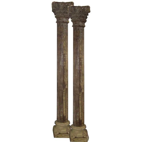 Pair of Antique Columns at 1stDibs