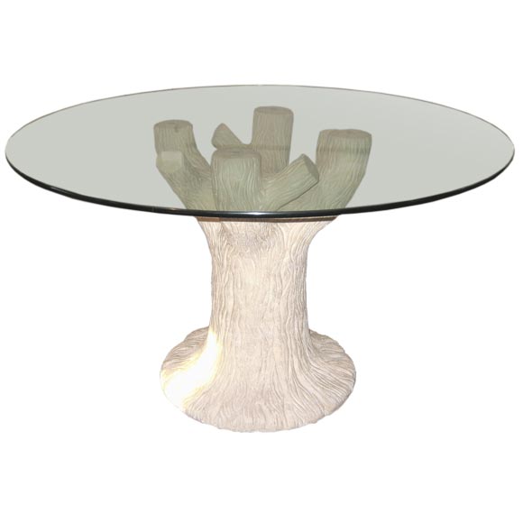 Plaster "Tree Trunk" Table at 1stDibs