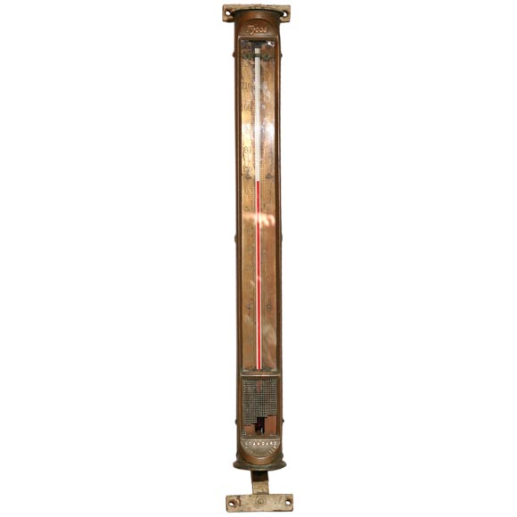 large copper thermometer at 1stDibs