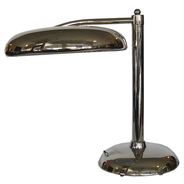 Large Pivoting Streamline Desk or Task Lamp by Norman Bel Geddes at 1stDibs