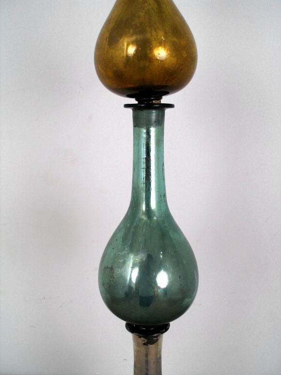 Mercury Glass Display Bottles at 1stDibs