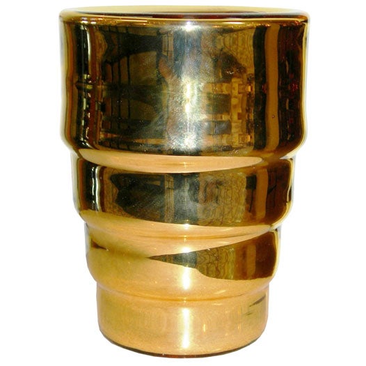 Gold Mercury Glass Vase at 1stDibs