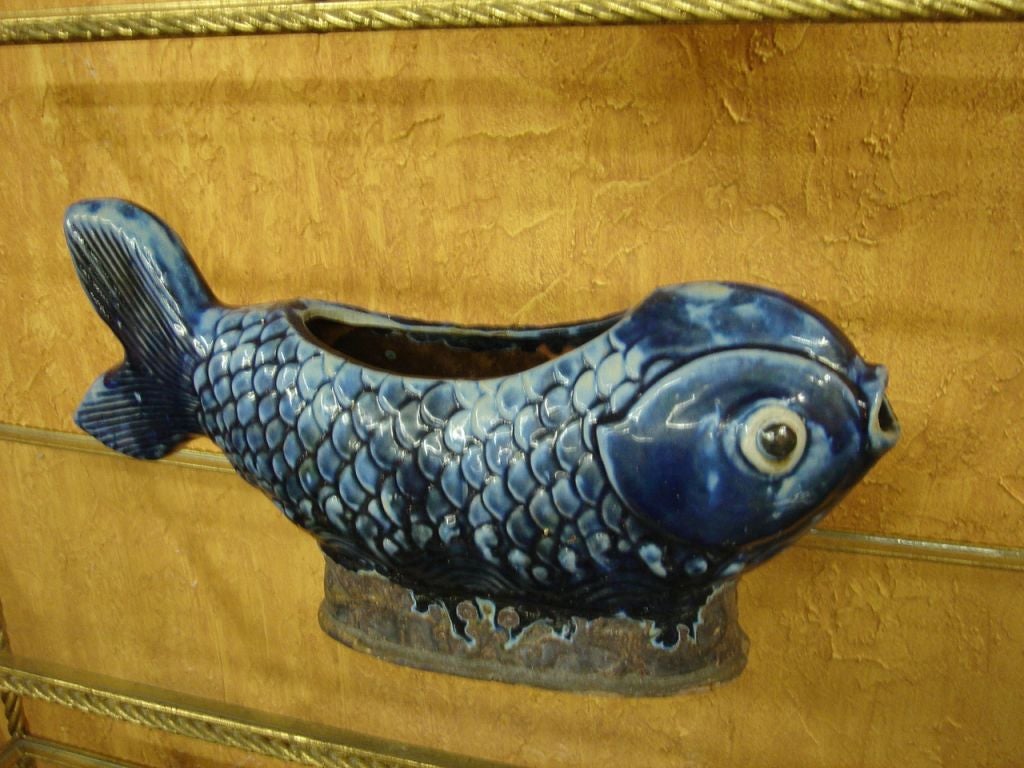 Two Ceramic Fish Planters at 1stDibs