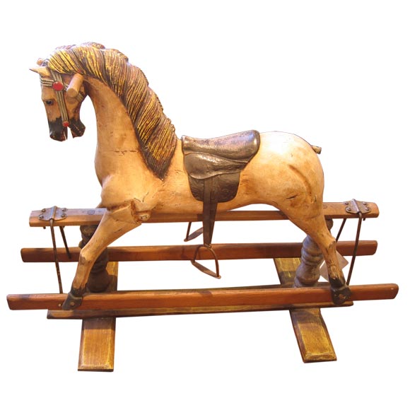 Antique rocking horse at 1stDibs