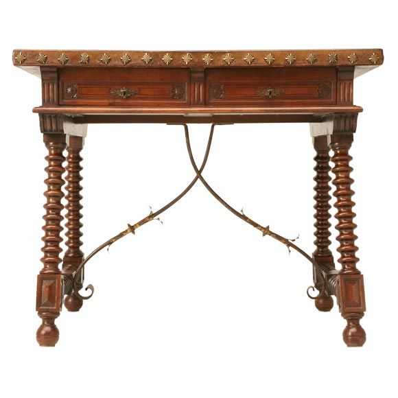 c. 1840 Spanish Baroque Writing Desk at 1stDibs