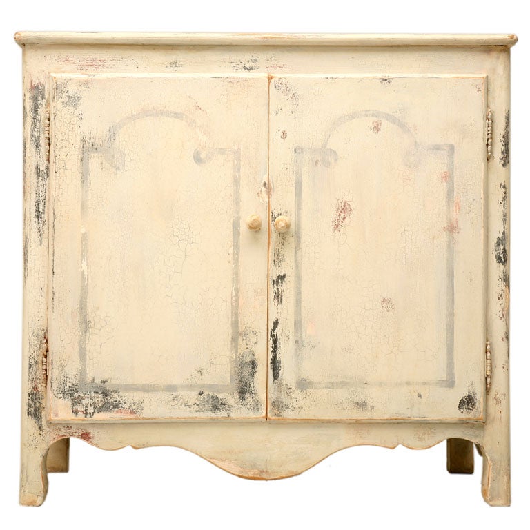 Country French Heavily Distressed Painted Buffet at 1stDibs