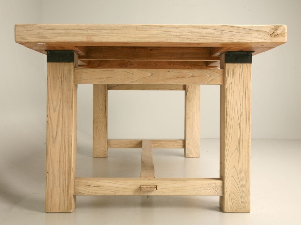 Bleached Elm Wood Dining Table at 1stDibs | bleached elm furniture ...
