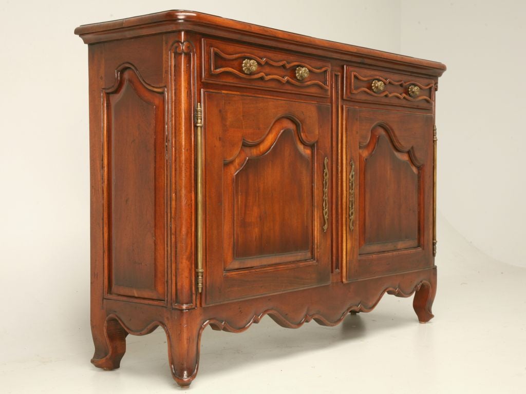 Extra Shallow Solid Walnut Buffet at 1stDibs